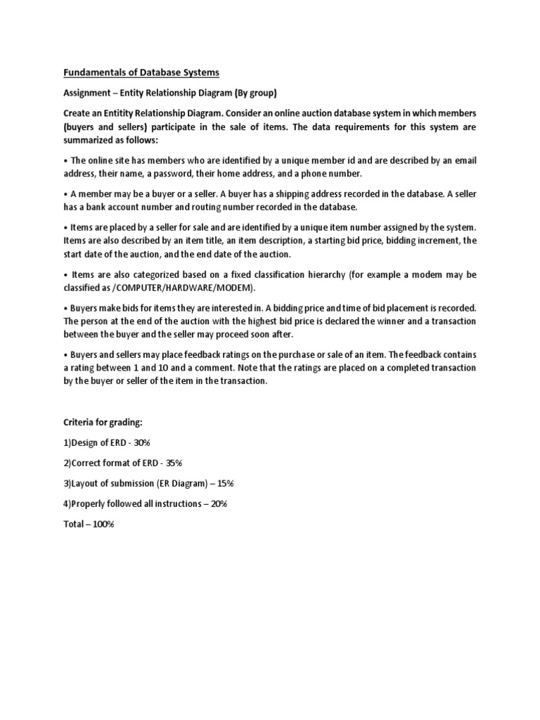 Assignment - Fundamentals of Database Systems | PDF