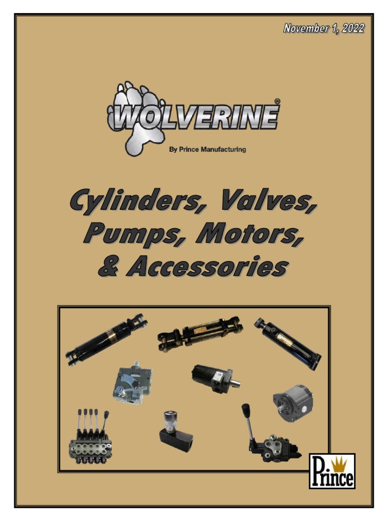 Prince Wolverine Hydraulic Cylinders Guide | PDF | Valve | Pump