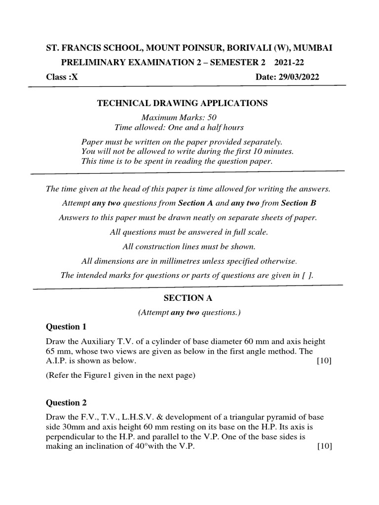 St. Francis School, Mount Poinsur, Borivali (W), Mumbai Preliminary ...