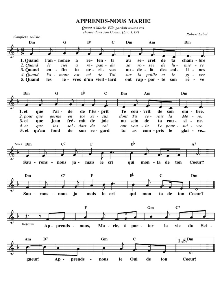 Robert Lebel - Apprends-Nous, Marie | PDF | Échecs