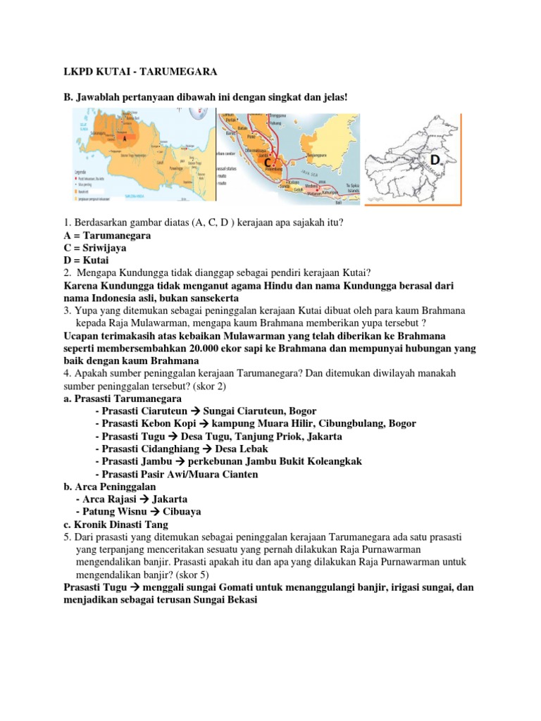 Sejarah Kerajaan Kutai & Tarumanegara | PDF