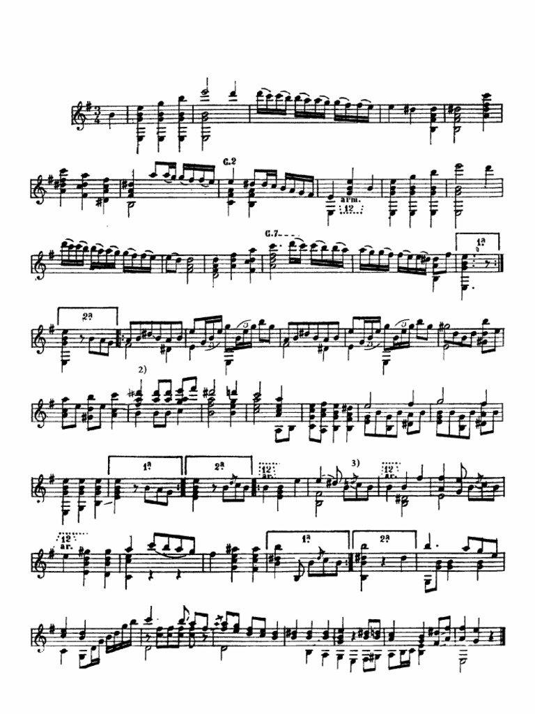 Minuetto en Mi Menor | PDF