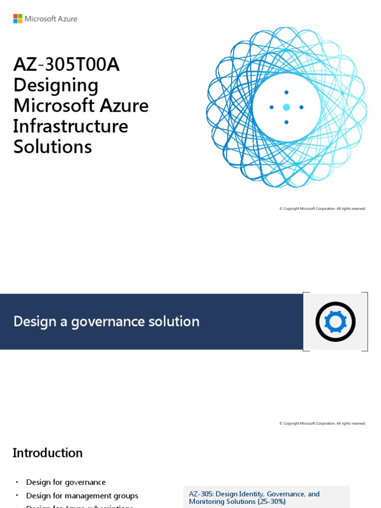AZ 305T00A ENU Powerpoint 01 | PDF | Microsoft Azure | Cloud Computing