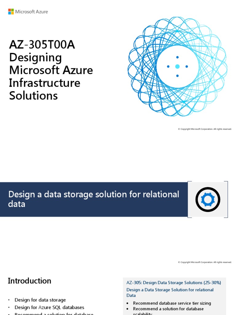 AZ 305T00A ENU Powerpoint 04 | PDF | Databases | Microsoft Azure