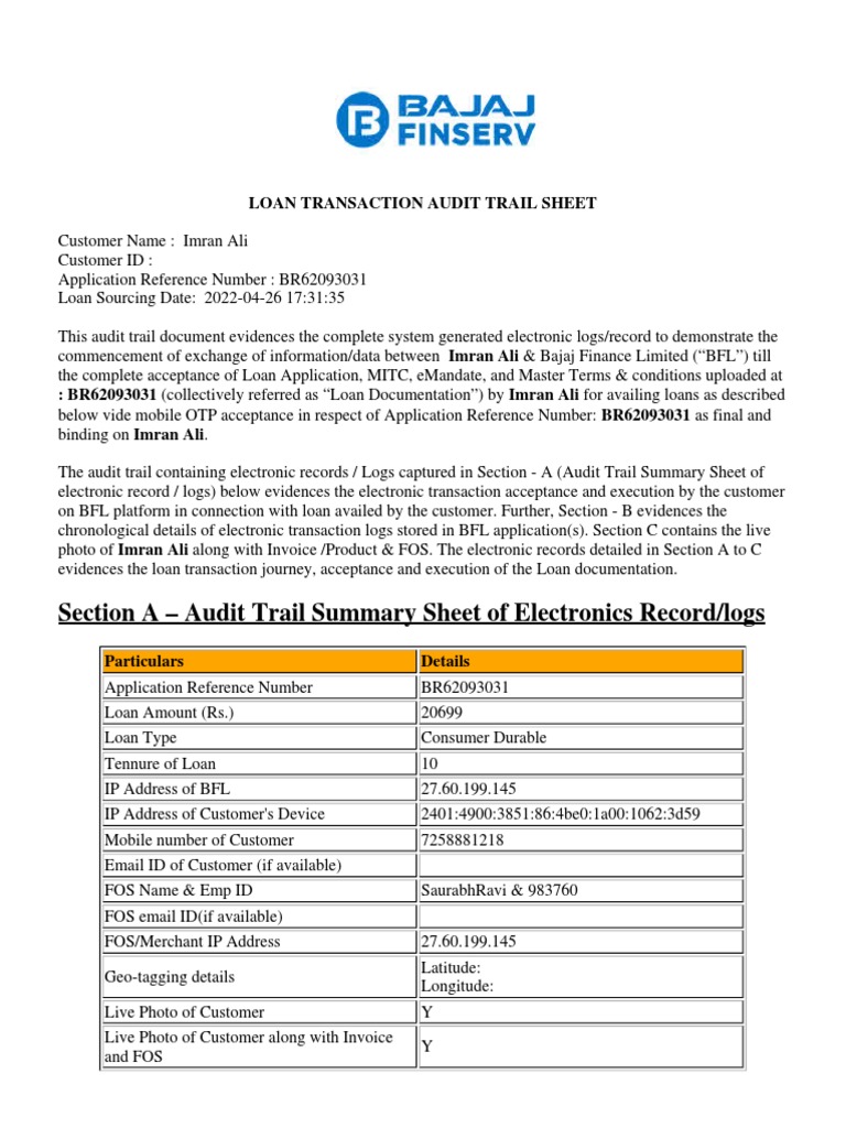 Audit Trail Sheet | PDF | Application Software | Computer Science