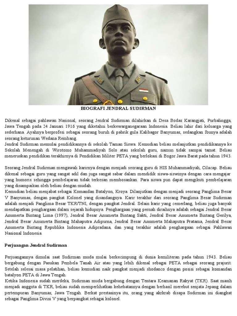 Biografi Jendral Sudirman | PDF