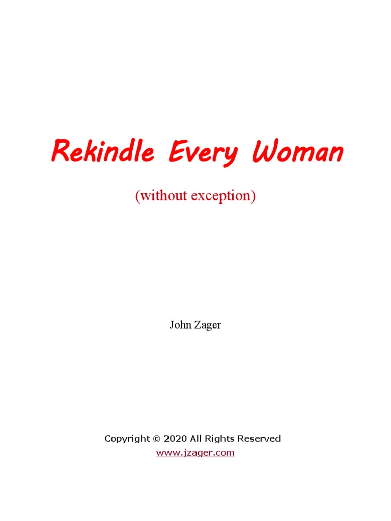 Rekindle Every Woman - John Zager | PDF | Sexual Intercourse | Dream