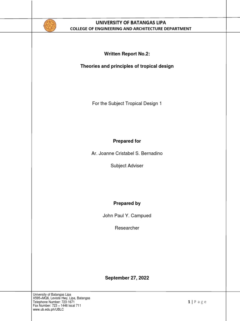 Theories and Principles of Passive Tropical Design | PDF | Air ...