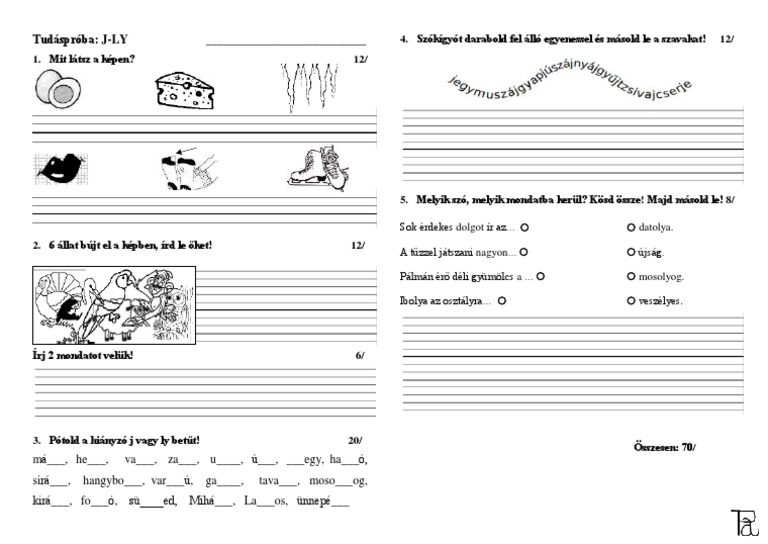Tudáspróba J Ly | PDF