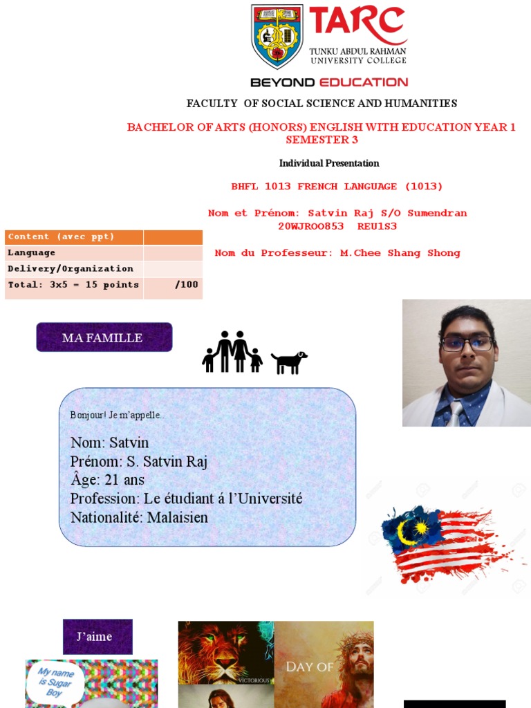 French Language Presentation | PDF