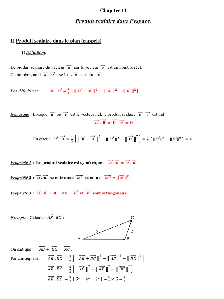 CoursTaleS 03avril2020 | PDF | Scalaire (mathématiques ...