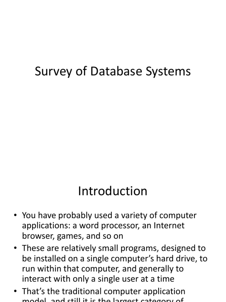 11B-Survey of Database Systems | PDF | Databases | Ibm Db2
