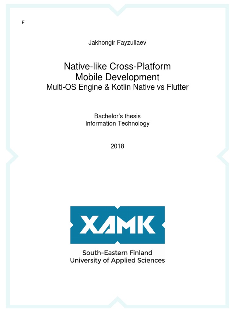 Thesis Jakhongir Fayzullaev | PDF | Xamarin | Java (Programming Language)