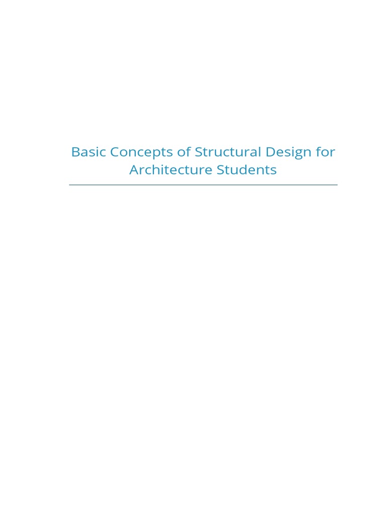 Basic Concepts of Structural Design For Architecture Students | PDF ...