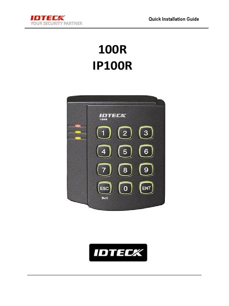 100R IP100R: Quick Installation Guide | PDF