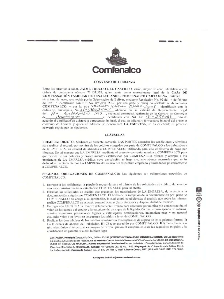 Convenio de Libranza | PDF