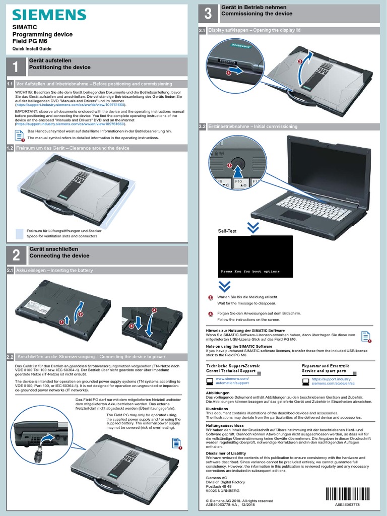 Field PG m6 Quick Install Guide de en | PDF