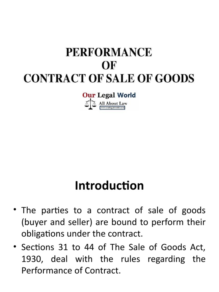 Understanding Delivery Obligations and Methods in Contracts for the ...