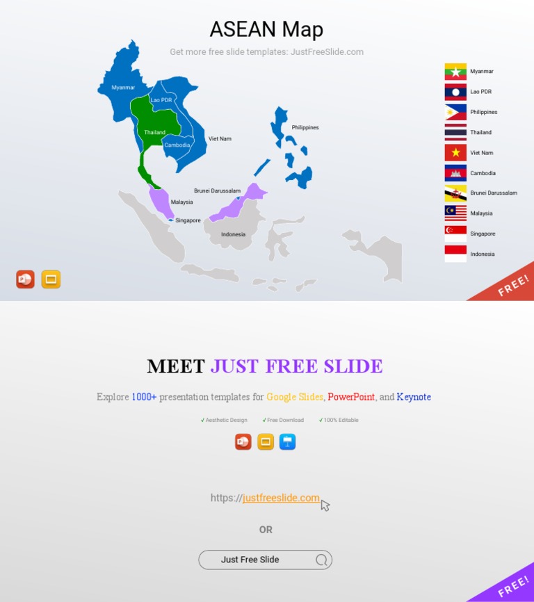 ASEAN Map For PowerPoint | PDF