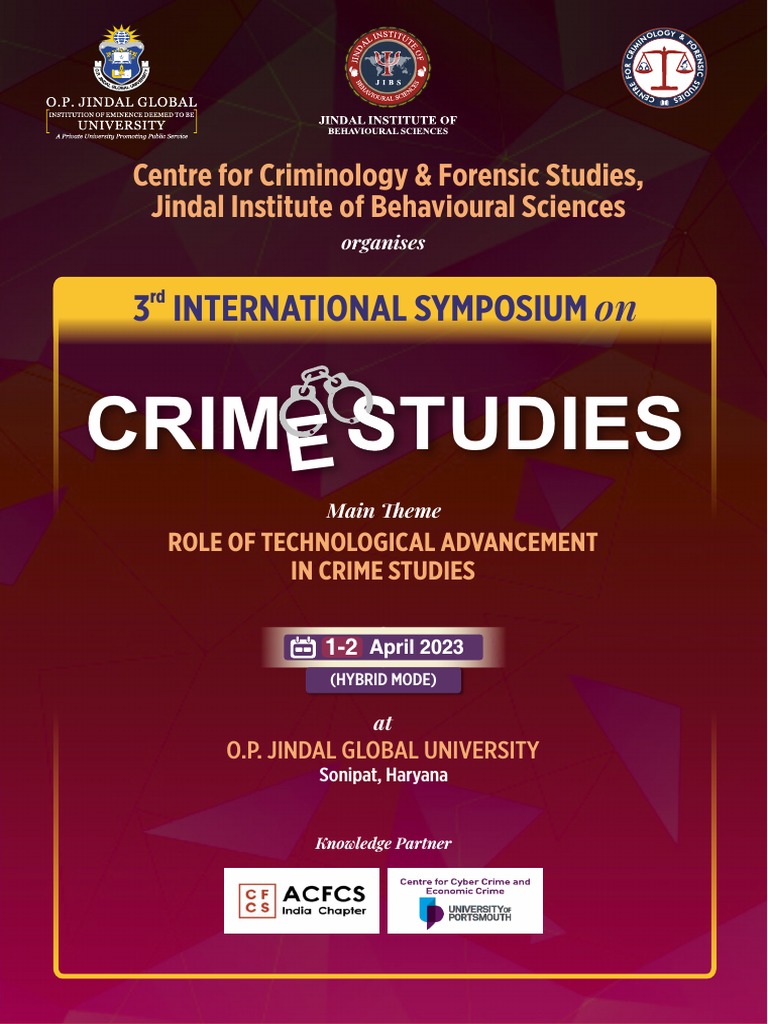 3rd ISCS On 1st & 2nd April 2023-4 | PDF | Criminology