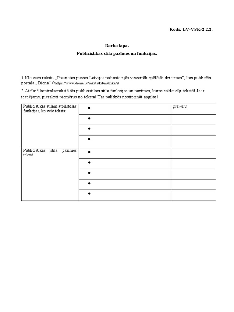 LV-VSK-2-2-2 - Darba Lapa | PDF