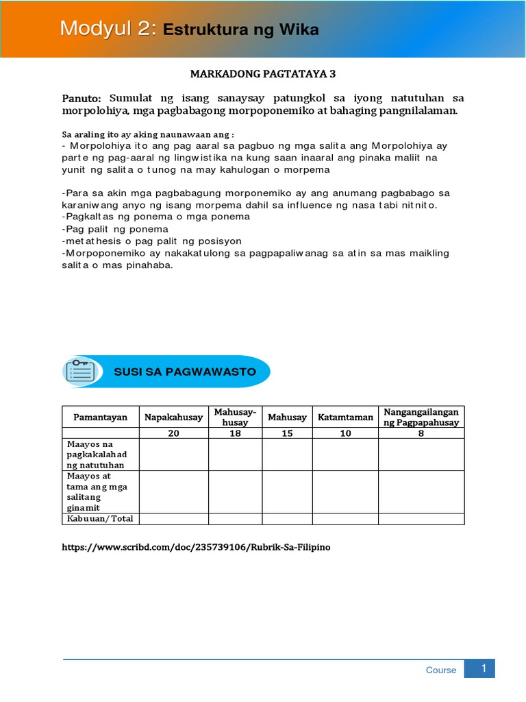 MODULE 3 FIL 1 (Graded Assessment 3) - GACAYAN | PDF