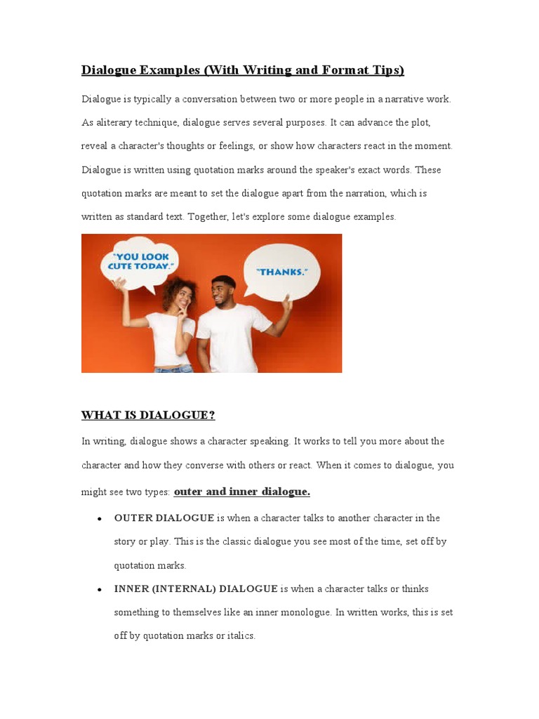 Dialogue - Writing Short Stories | PDF