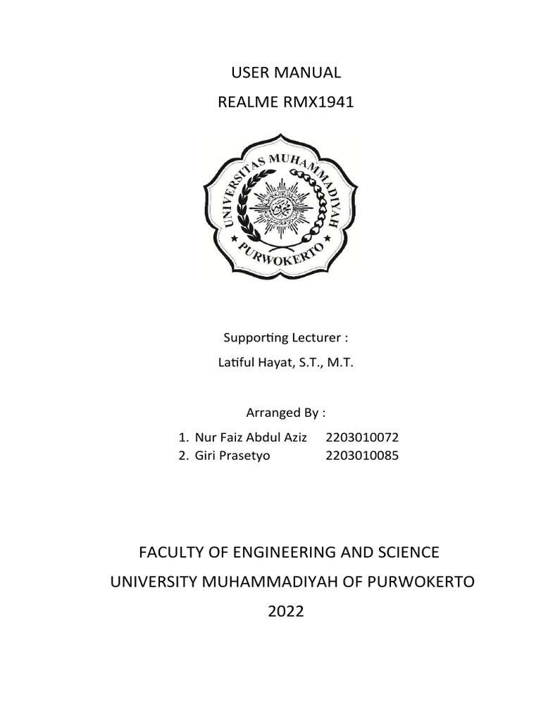 User Manual for the Realme RMX1941: A Comprehensive Guide to Setup ...