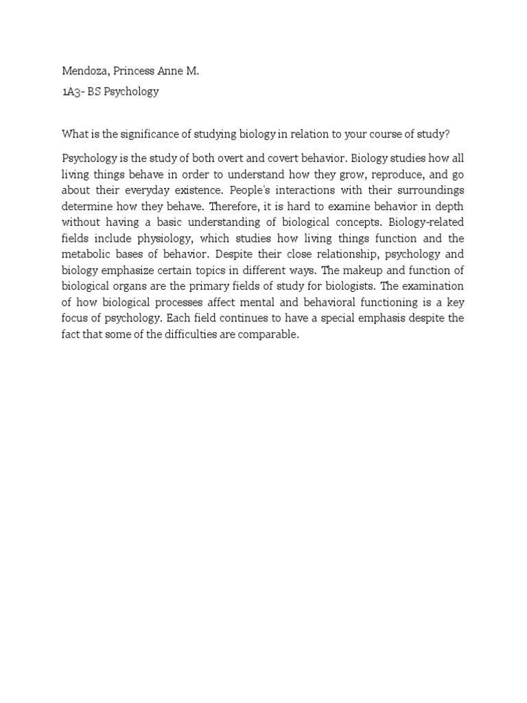 General Biology (Reflection Paper) | PDF