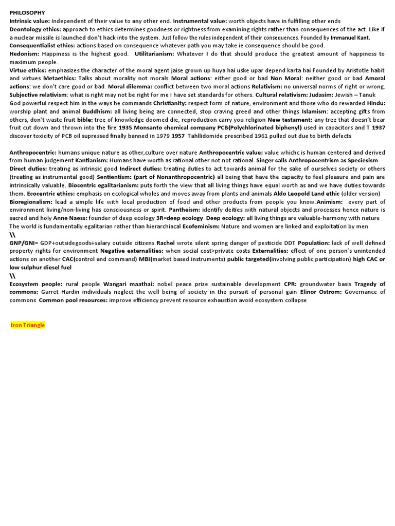 Cheat Sheet | PDF | Ethical Theories | Applied Philosophy