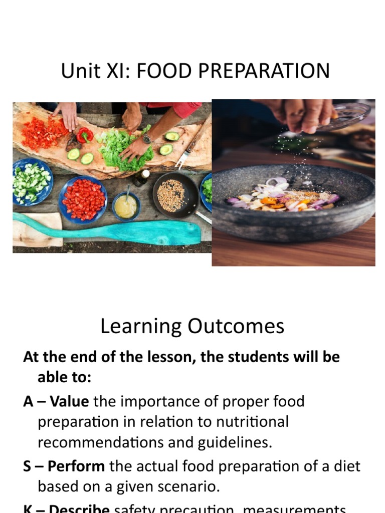 Food Preparation | PDF | Teaspoon | Refrigerator