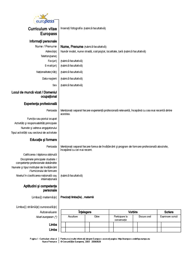 Europass Cv Latviski