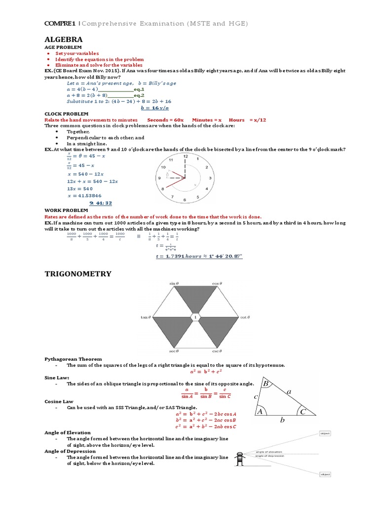 Mathematics (Algebra, Geometry, Trigonometry) | Download Free PDF ...