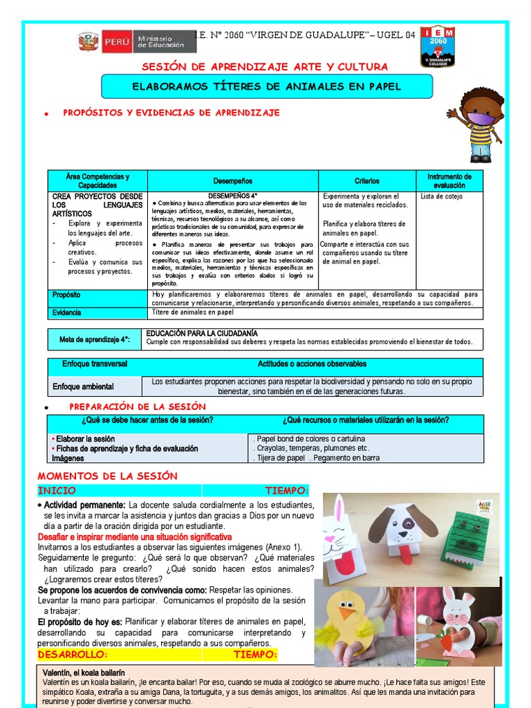 4° Ses Arte Titeres | PDF | Aprendizaje