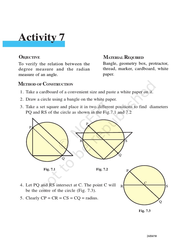 Activity 2 | PDF | Angle | Circle