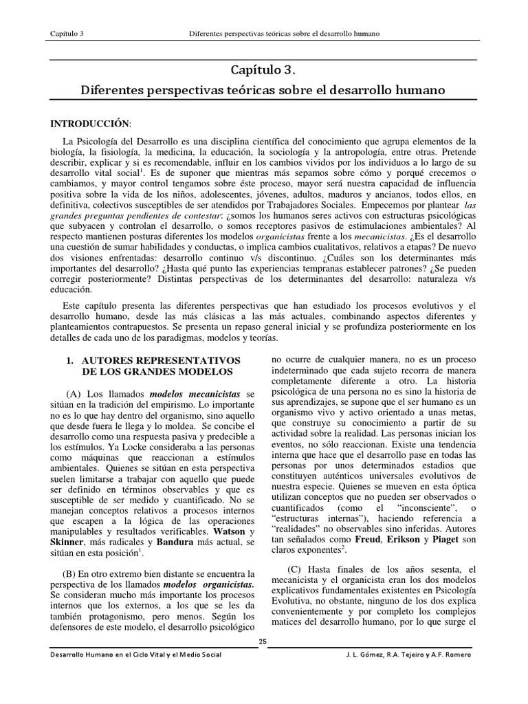 Cap 3 Libro DHCV - Teorías y Autores | PDF | Sicología | Aprendizaje