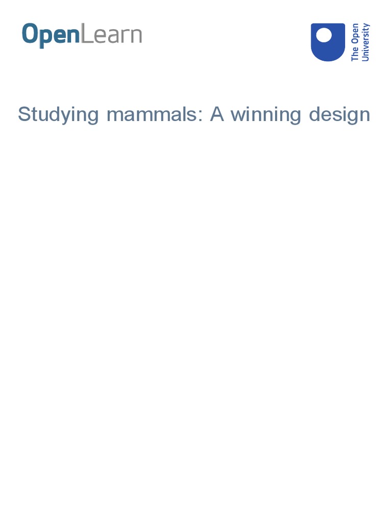 Studying Mammals A Winning Design Printable | PDF | Mammals | Marsupials
