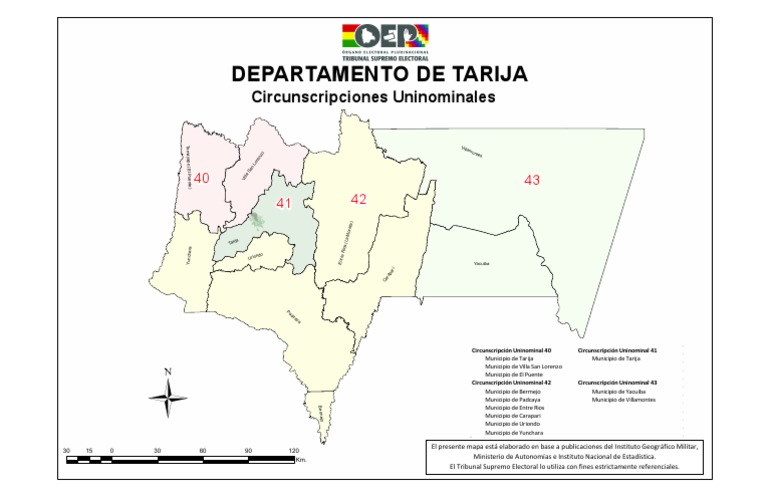 Mapa de Circunscripciones de Tarija | PDF