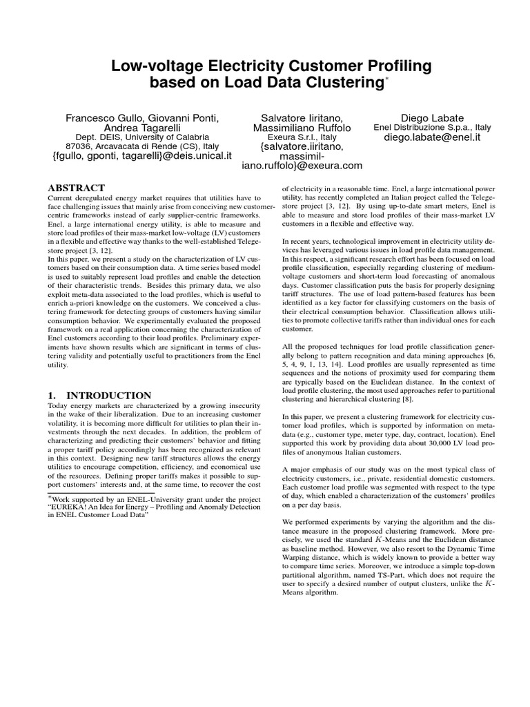 33 Low Voltage Electricity Customer Profiling Based On Load Data Clustering 2009 Resaltado