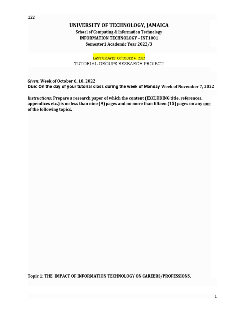 IT Group Research Paper Sem1 2022 23 | PDF | Artificial Intelligence ...