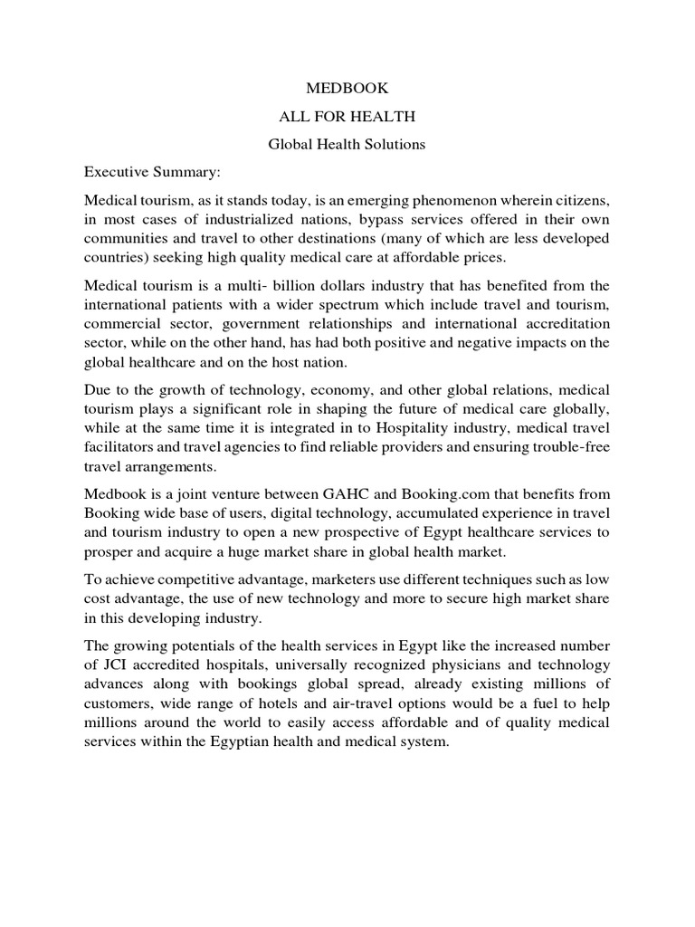 MEDBOOK | Download Free PDF | Tourism | Health Care