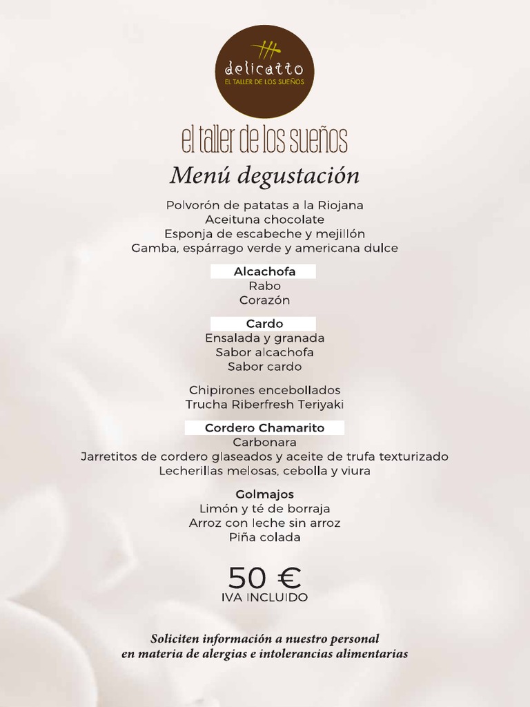 Menu Degustacion Delicatto 2022 | PDF Menu Degustacion Delicatto 2022 | PDF