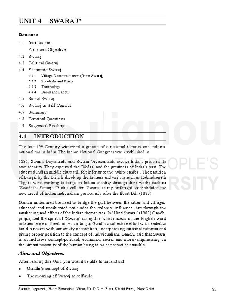 Swaraj | PDF | Mahatma Gandhi | Democracy