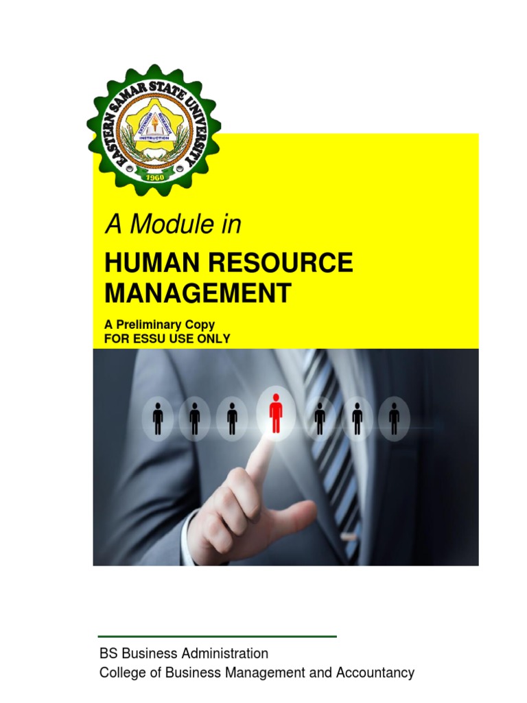 Module in Human Resource Management | PDF | Human Resource Management ...