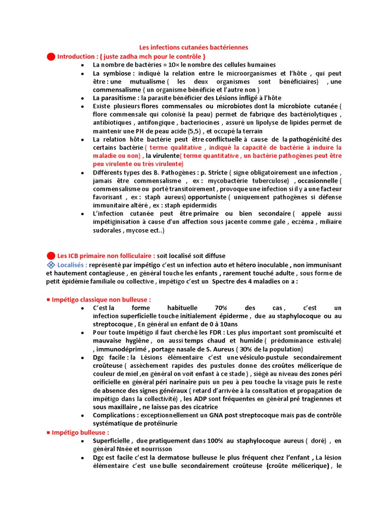 Infections cutanées bactériennes | PDF | Causes de décès | Épidémiologie