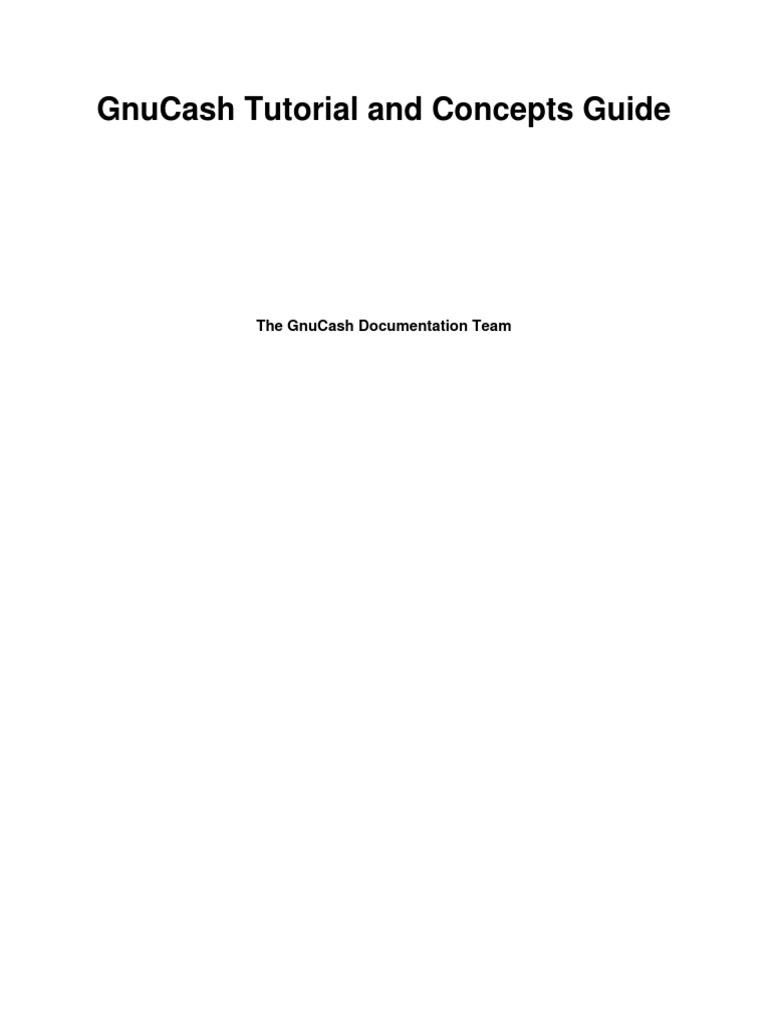 Gnucash Concepts Guide | PDF | Money | Economies