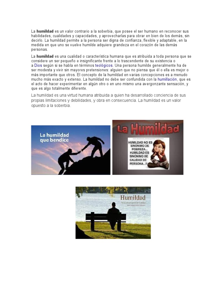Humildad 3 Conceptos | PDF | Crecimiento personal y profesional