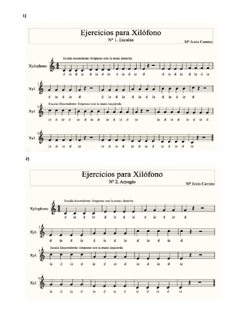 Ejericios Xilofono | PDF