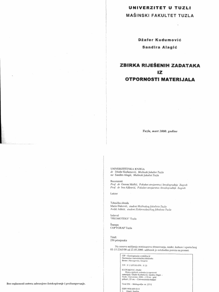 Zbirka Rijesenih Zadataka Iz Ot | PDF