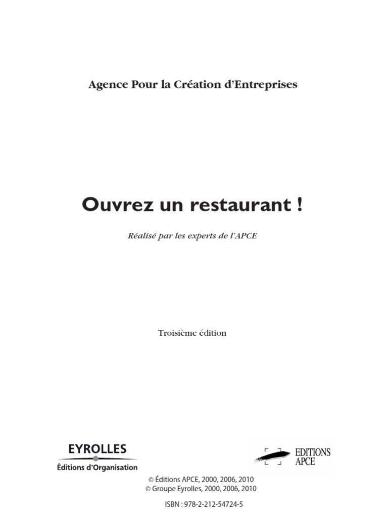 Tout Savoir Pour Ouvrir Un Restaurant | PDF | Fonds de roulement | Business